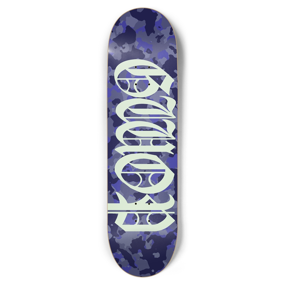 GWOP CAMO SKATEBOARD - 8.75" (GLOW IN THE DARK) – LIL BRUH GWOP